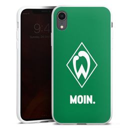 DeinDesign iPhone Xr Handy Silikon H&uuml;lle Case wei&szlig; Handyh&uuml;lle Moin Official Licensed Product Sv Werder Bremen Silikon Case