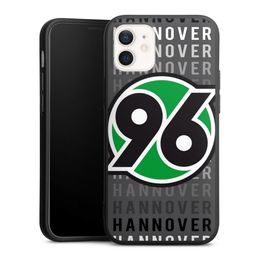 DeinDesign iPhone 12 mini Handy Premium Silikon H&uuml;lle Handyh&uuml;lle schwarz Case H96 Hannover 96 Official Licensed Product Silikon Premium Case