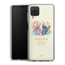 DeinDesign Galaxy A12 Handy Silikon H&uuml;lle Case transparent Handyh&uuml;lle Lilo & Stitch Official Licensed Product Disney Silikon Case