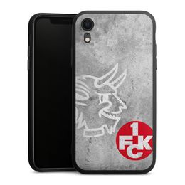 DeinDesign iPhone Xr Handy Premium Silikon H&uuml;lle Handyh&uuml;lle schwarz Case 1. Fck Devil 1. Fc Kaiserslautern Silikon Premium Case