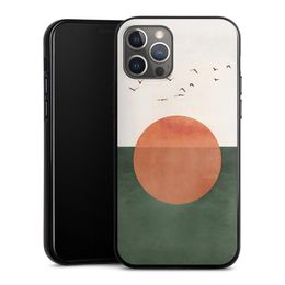 DeinDesign iPhone 12 Pro Handy Silikon H&uuml;lle Case schwarz Handyh&uuml;lle Sunshine Bird Sunset