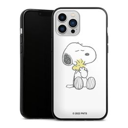 DeinDesign iPhone 13 Pro Max Handy Silikon H&uuml;lle Case schwarz Handyh&uuml;lle Snoopy Love Peanuts
