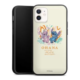 DeinDesign iPhone 12 mini Handy Premium Silikon H&uuml;lle Handyh&uuml;lle schwarz Case Official Licensed Product Lilo & Stitch Disney Silikon Premium Case