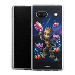DeinDesign Google Pixel 7a Handy Silikon H&uuml;lle Case transparent Handyh&uuml;lle Baby Groot Marvel Guardians Of The Galaxy Silikon Case