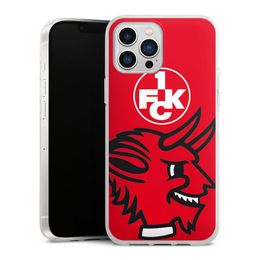 DeinDesign iPhone 13 Pro Max Handy Silikon H&uuml;lle Case transparent Handyh&uuml;lle Devil 1. Fc Kaiserslautern 1. Fck Silikon Case