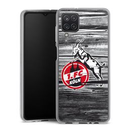 DeinDesign Galaxy A12 Handy Silikon H&uuml;lle Case transparent Handyh&uuml;lle 1. Fc K&ouml;ln Wooden Look Official Licensed Product Silikon Case