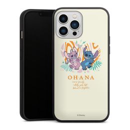 DeinDesign iPhone 13 Pro Max Handy Premium Silikon H&uuml;lle Handyh&uuml;lle schwarz Case Official Licensed Product Lilo & Stitch Disney Silikon Premium Case
