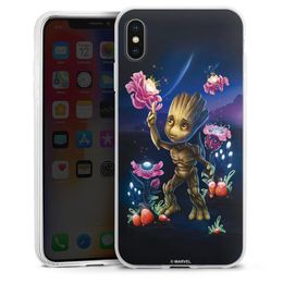 DeinDesign iPhone Xs Max Handy Silikon H&uuml;lle Case transparent Handyh&uuml;lle Baby Groot Marvel Guardians Of The Galaxy Silikon Case