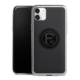 DeinDesign iPhone 11 Handy Slim Case Silikon Handyh&uuml;lle transparent H&uuml;lle extra d&uuml;nn F95 Fortuna D&uuml;sseldorf Logo Silikon Slim Case