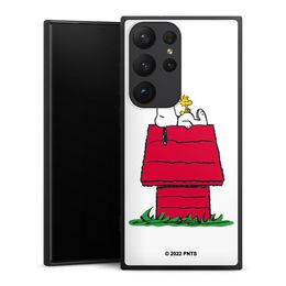 DeinDesign Galaxy S23 Ultra Handy Premium Silikon H&uuml;lle Handyh&uuml;lle schwarz Case Snoopy Peanuts Official Licensed Product Silikon Premium Case