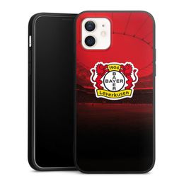 DeinDesign iPhone 12 Handy Premium Silikon H&uuml;lle Handyh&uuml;lle schwarz Case Bayer 04 Leverkusen Official Licensed Product Stadium Silikon Premium Case