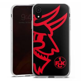 DeinDesign iPhone Xr Handy Silikon H&uuml;lle Case transparent Handyh&uuml;lle 1. Fc Kaiserslautern Logo Official Licensed Product Silikon Case