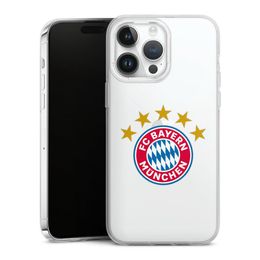 DeinDesign iPhone 14 Pro Max Handy Silikon H&uuml;lle Case transparent Handyh&uuml;lle Star Fcb Fc Bayern M&uuml;nchen Silikon Case
