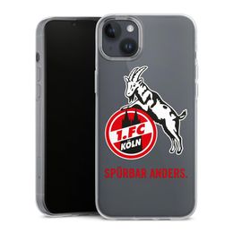 DeinDesign iPhone 14 Plus Handy Silikon H&uuml;lle Case transparent Handyh&uuml;lle Official Licensed Product Transparent 1. Fc K&ouml;ln Silikon Case