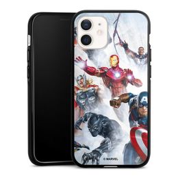 DeinDesign iPhone 12 mini Handy Silikon H&uuml;lle Case schwarz Handyh&uuml;lle Marvel Avengers Official Licensed Product