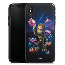 DeinDesign iPhone X Handy Silikon H&uuml;lle Case schwarz Handyh&uuml;lle Baby Groot Marvel Guardians Of The Galaxy