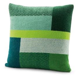 Røros Tweed Lammwollkissenbezug Bauhausstil Grün