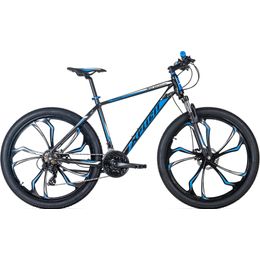 KS-Cycling Mountainbike KS CYCLING "Xplicit" Fahrräder Gr. 48 cm, 27,5 Zoll (69,85 cm), schwarz (schwarz, blau) Hardtail