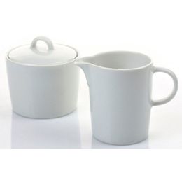 Retsch Arzberg Milch- und Zuckerset SANDY (2-tlg), Porzellan, perfekte Ergänzung zu Kaffee- und Kombiservice Sandy, Made in Germany, weiß
