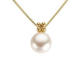 Firetti Perlenanhänger Schmuck Geschenk Gold 333 Halsschmuck Anhänger für Halskette Perle, mit Süßwasserzuchtperle, gelb|goldfarben|weiß
