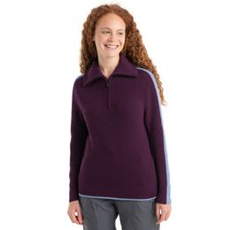 Icebreaker Merino Lodge Half-Zip-Pullover - Frau - Nightshade/kyanite - Größe XL