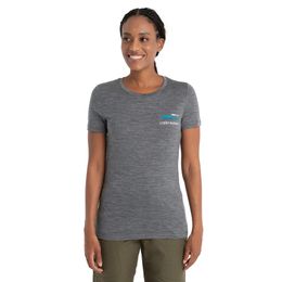 Icebreaker Merino 150 Tech Lite II T-Shirt Aotearoa - Frau - Gritstone Heather - Größe M