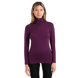 Icebreaker Merino 260 Tech Thermo-Langarmshirt mit halblangem Reißverschluss - Frau - Nightshade - Größe XS