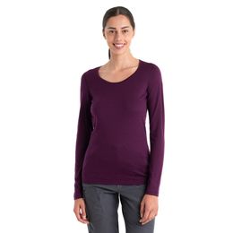 Icebreaker Merino 200 Oasis Thermo-Langarmshirt mit U-Ausschnitt - Frau - Nightshade - Größe M