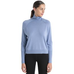 Icebreaker MerinoFine™ Luxe Pullover mit hohem Kragen - Frau - Kyanite - Größe M