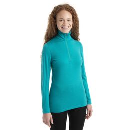 Icebreaker Merino 200 Oasis Thermo-Langarmshirt mit halblangem Reißverschluss - Frau - Flux Green - Größe L