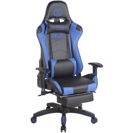 TPFLiving Racing B&uuml;rostuhl Turbine mit Fu&szlig;ablage Schwarz/Gr&uuml;n