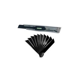 acerto® Cuttermesser black & white Edition - ergonomische Fischform - inkl. 11 Klingen