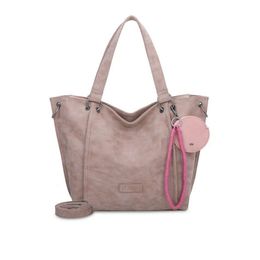 Fritzi aus Preussen Fritzi aus Preußen Henkeltasche Fritzi02N, mit abnehmbarer Schlüsselschlange und Taschenanhänger, beige|braun|rosa