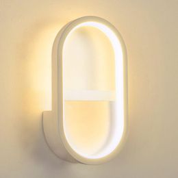 Heilmetz LED-Wandleuchte Innen Modern 15W LED Wandlampe Kaltweißes/Neutrales/Warmweißes für Wohnzimmer Schlafzimmer Treppenhaus Flur Weiß