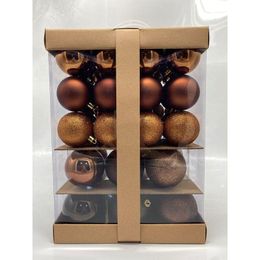 Christbaumkugeln Colorama de Noël 60er-Set aus recyceltem Kunststoff Bronze - Braun