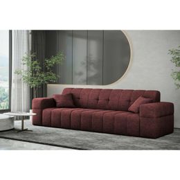 Sofa Designersofa nancy 3-Sitzer in Stoff Perfekt Harmony Bordeauxrot