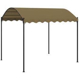 Pavillon Familienzelt Zelt für Camping/Markt/Festival Gartenpavillon 4x3x2,6 m Taupe 180 g/m² XDGN554496 MAISONCHIC