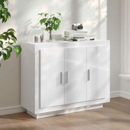 Sideboard Kommode Küchenschrank Aufbewahrungsschrank Hochglanz-Weiß 92x35x75 cm Holzwerkstoff NNDG7018 MAISONCHIC