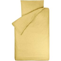 Bink Bedding - Bink Bettwäsche Bo uni senfgelb 135 x 200 - Farbe: gelb