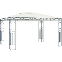 Pavillon Familienzelt Zelt für Camping/Markt/Festival Gartenpavillon 400 x 300 cm Cremeweiß XDGN117465 MAISONCHIC