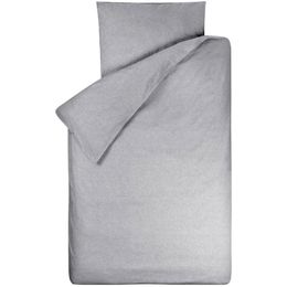 Bink Bedding - Bink Bettwäsche Bo uni grau 135 x 200 - Farbe: Grau