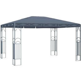 Pavillon Familienzelt Zelt für Camping/Markt/Festival Gartenpavillon 400 x 300 cm Anthrazit XDGN644681 MAISONCHIC