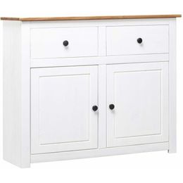 Sideboard Sideboard Kommode Küchenschrank Aufbewahrungsschrank Weiß 93x40x80 cm Kiefernholz Panama NNDG2811 MAISONCHIC