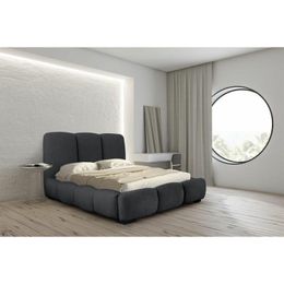 Polsterbett Doppelbett gracia 160x200cm in Stoff Allora Anthrazit