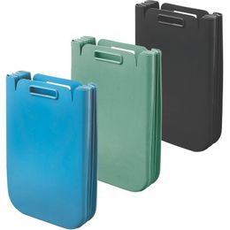 Guzzini 3x Faltbarer Mehrzweckbehälter 25 Liter c/1 (75 l insgesamt), aus recyceltem Kunststoff, 45 x 30 cm, Farbe
