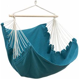 AMANKA - xl Outdoor Hammock Chair 155x125cm - Garden Hanging Chair - Hammock Swing Chair - blau