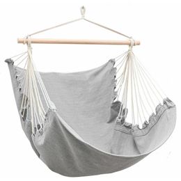 AMANKA XL Outdoor Hammock Chair 155x125cm - Garden Hanging Chair - Hammock Swing Chair - grau