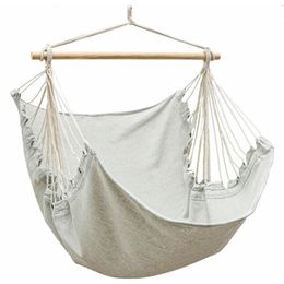 AMANKA XL Outdoor Hammock Chair 155x125cm - Garden Hanging Chair - Hammock Swing Chair - grau