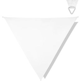 Vonroc - Premium Sonnensegel – Dreieckig – ∆ 360 cm – Wasserfest – Weiß – Inklusive Aufbewahrungstasche und Seil
