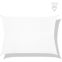 Vonroc - Premium Sonnensegel – Rechteckig – 400×300 cm– Wasserfest – Weiß – Inklusive Aufbewahrungstasche und Seil